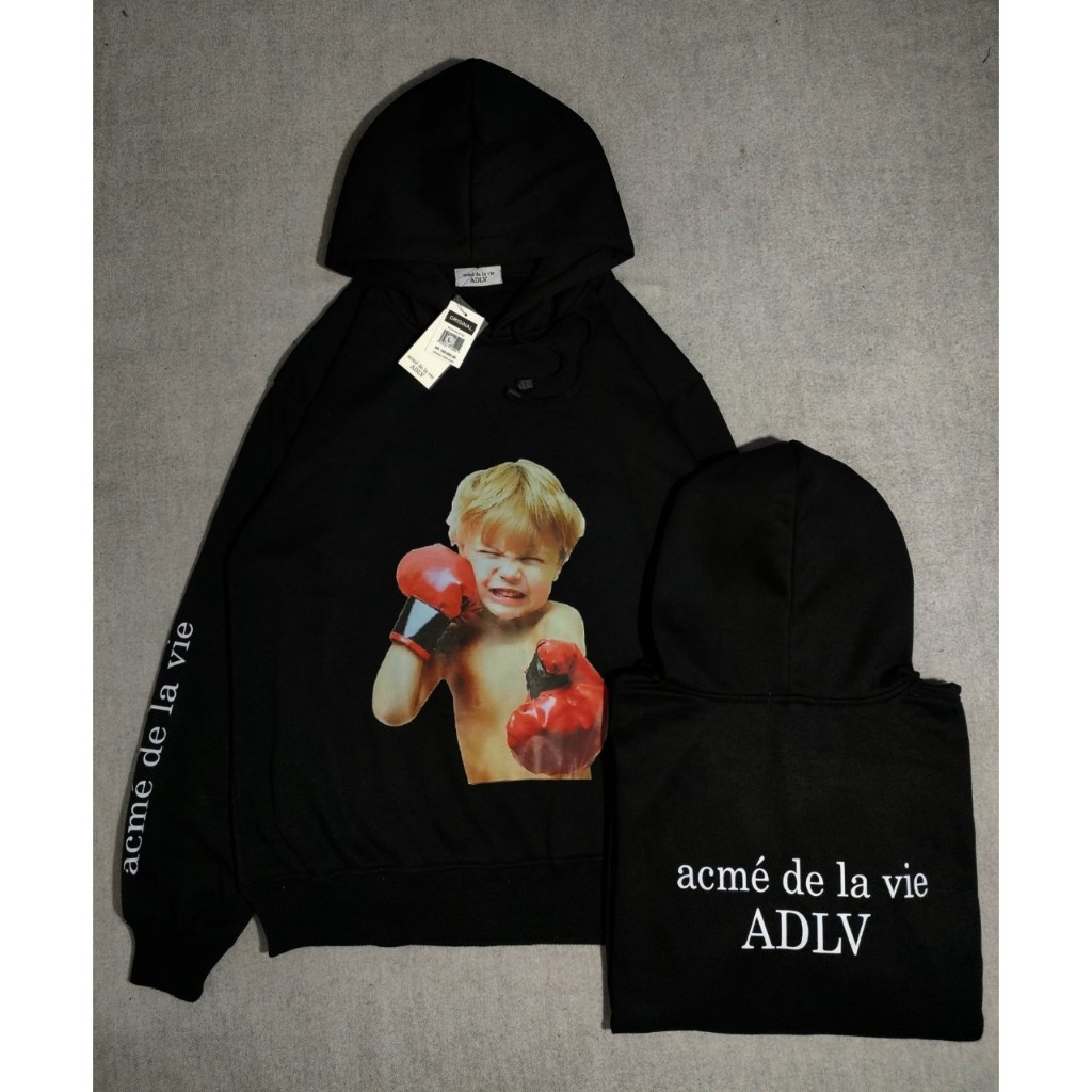 Jual hoodi pria sweatshir hitam logo beby selimut premium full and ...