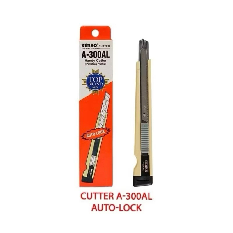Jual Cutter Kenko A-300AL / Handy Cutter AUTO LOCK (1 pcs) | Shopee ...