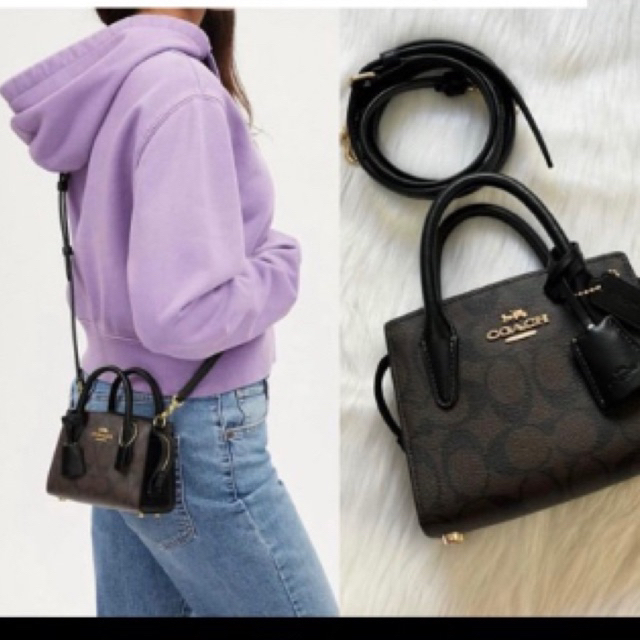 Jual C0ACH ANDREA MINI BROWN | Shopee Indonesia