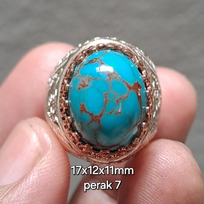 Jual CINCIN PERAK 7 PIRUS MESIR BIRU URAT MERAH ELEGAN SIMPEL BERWIBAWA ...