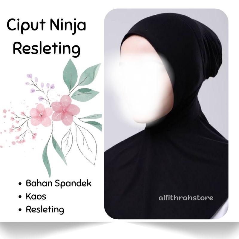 Jual Inner Jilbab Ciput Ninja Resleting Ciput Ninja Kaos Dalaman Jilbab ...