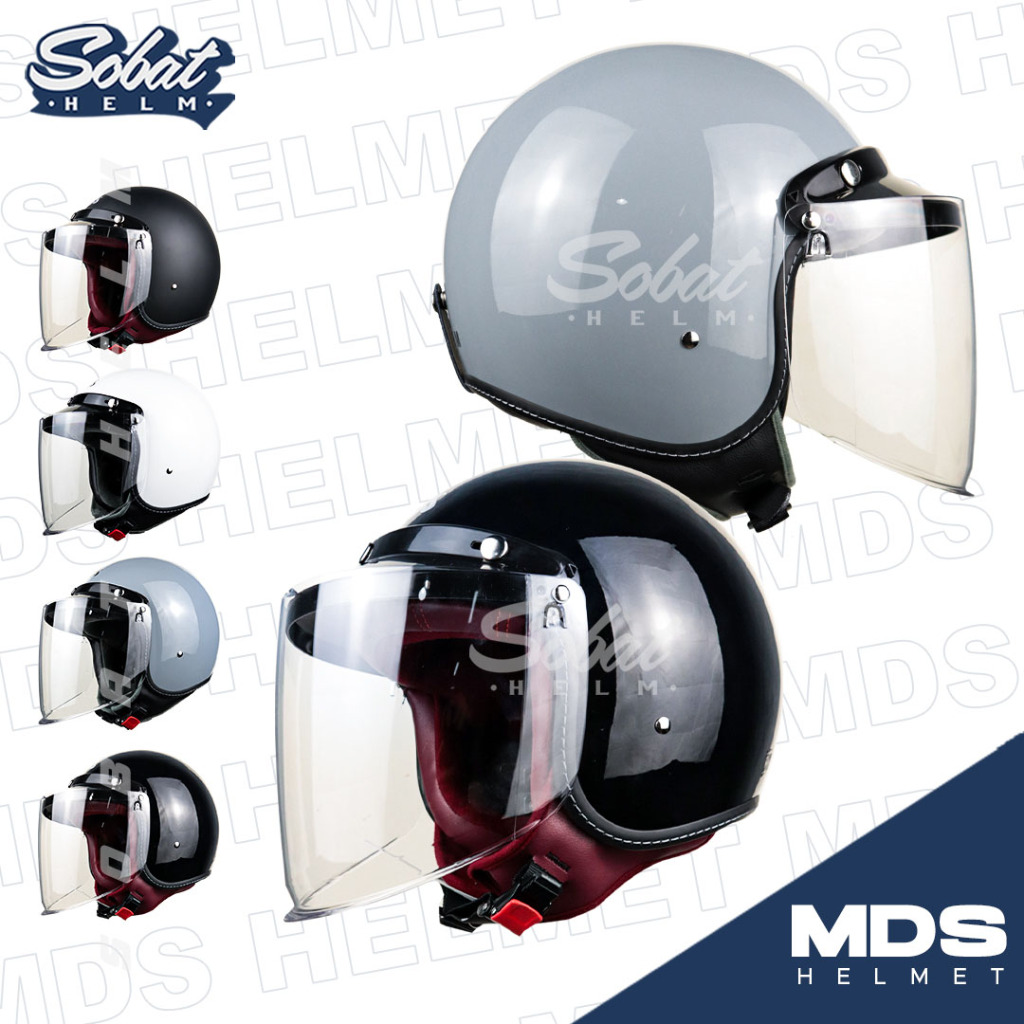 Jual Helm Retro MDS Z CLASSIC SOLID Helm Half Face SNI | Shopee Indonesia