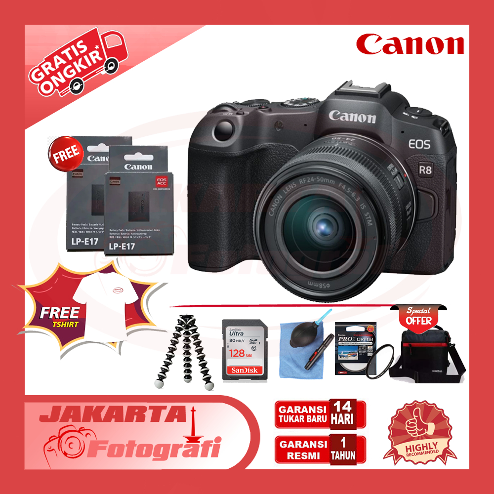 Jual Canon EOS R8 Kit RF 24-50mm f4.5-6.3 IS STM Lens Mirrorless Camera ...
