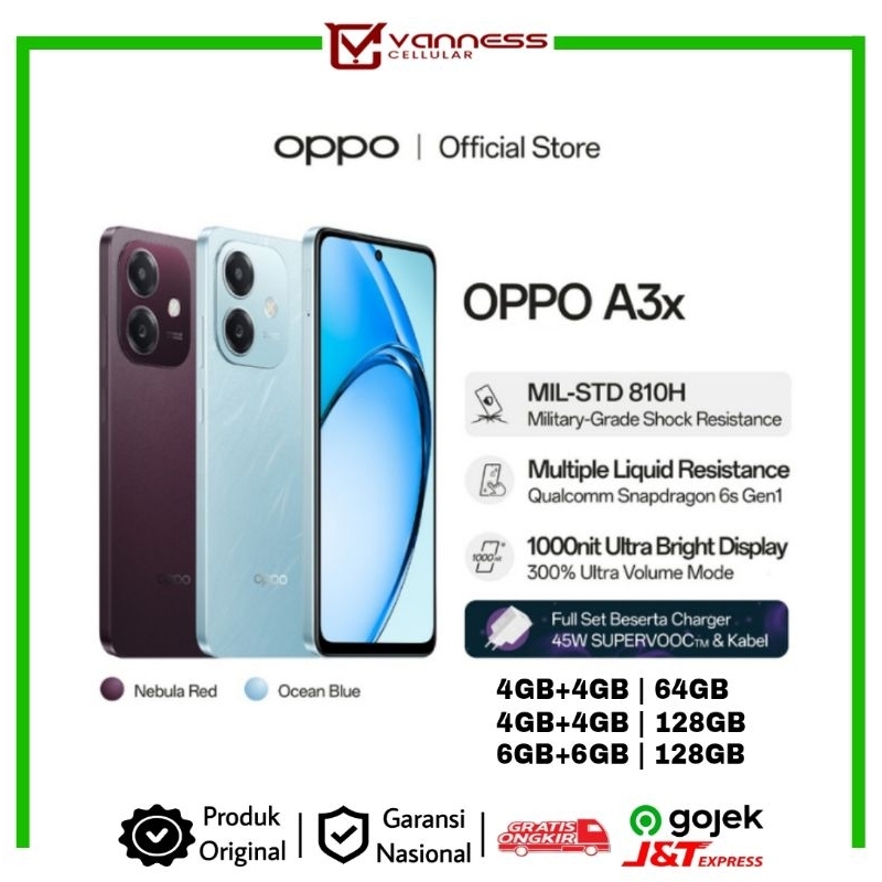 Jual OPPO A3X SNAPDRAGON 6S Gen 1 SUPERVOOC 45W | Shopee Indonesia