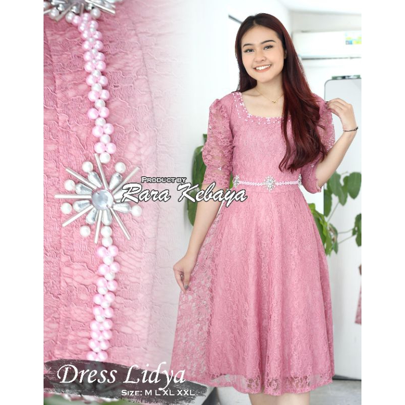 Jual New Produk Dress LIDYA Pesta Super Mewah Full Payet || Dress ...