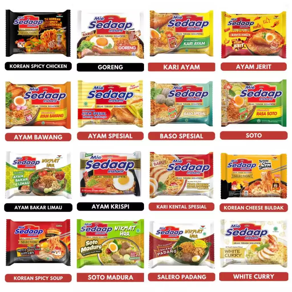 Jual MIE SEDAAP SEMUA RASA | Shopee Indonesia