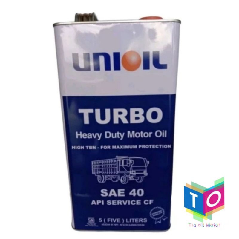 Jual Unioil Turbo SAE 40 Diesel (5liter) Oli Mesin Unioil Diesel ...