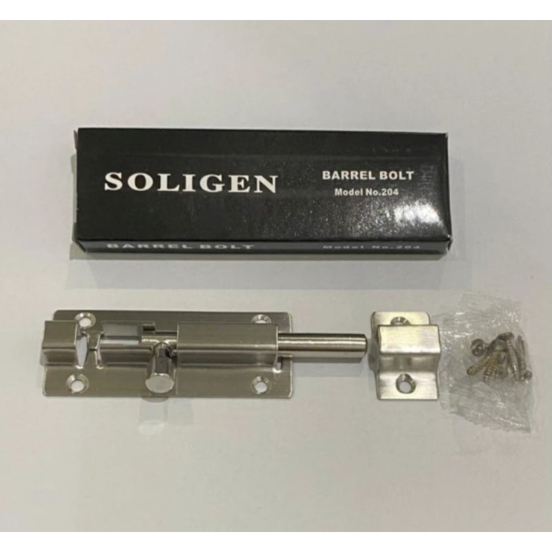 Jual Grendel stainless SOLIGEN 3 inchi / Grendel barrel bolt 204 ... Jual Grendel stainless SOLIGEN 3 inchi / Grendel barrel bolt 204 ...