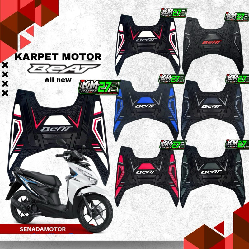 Jual Alas Kaki KM272 Pijakan Motor Beat Thn 2020 sd 2024 Anti Licin ...