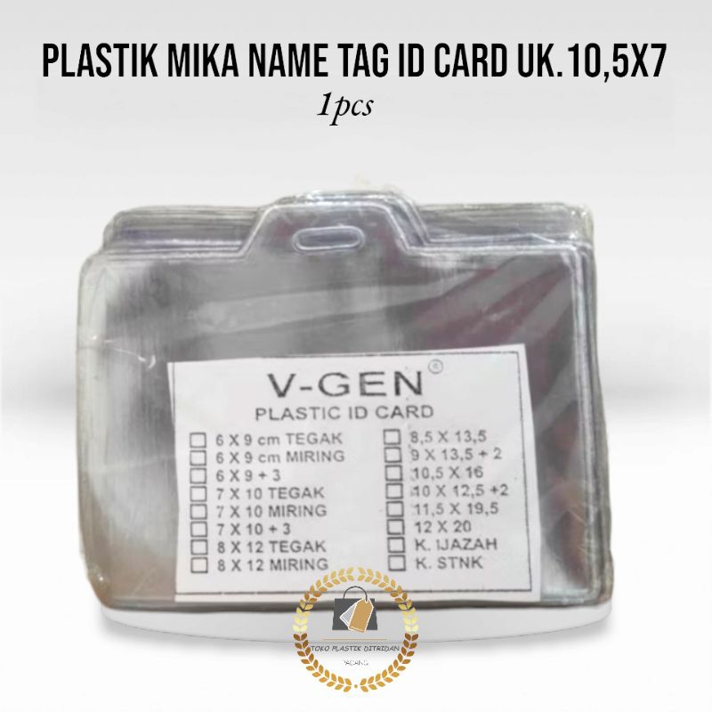 Jual Plastik Mika Name Tag ID Card Ukuran 10,5x7 | Shopee Indonesia