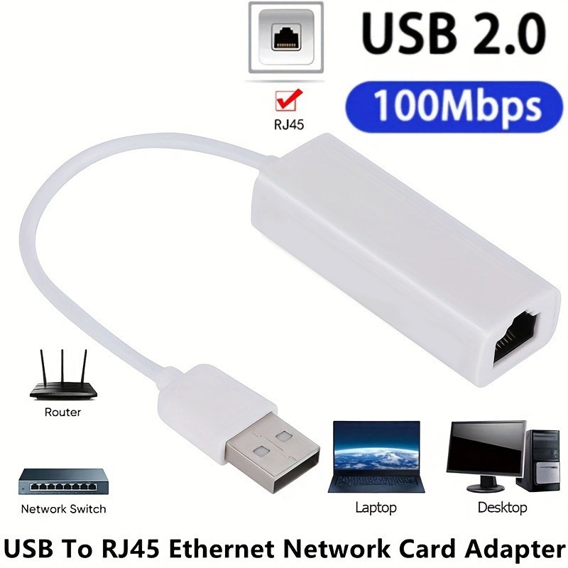 Jual Converter Usb 2.0 to lan ethernet cable 100Mbps - Konektor Usb to ...