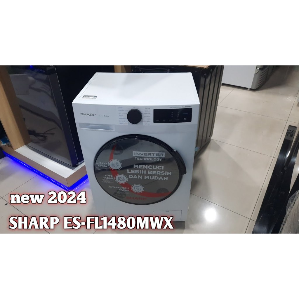 Jual SHARP Mesin Cuci Front Loading ES-FL1480MWX Inverter Technology 8 ...
