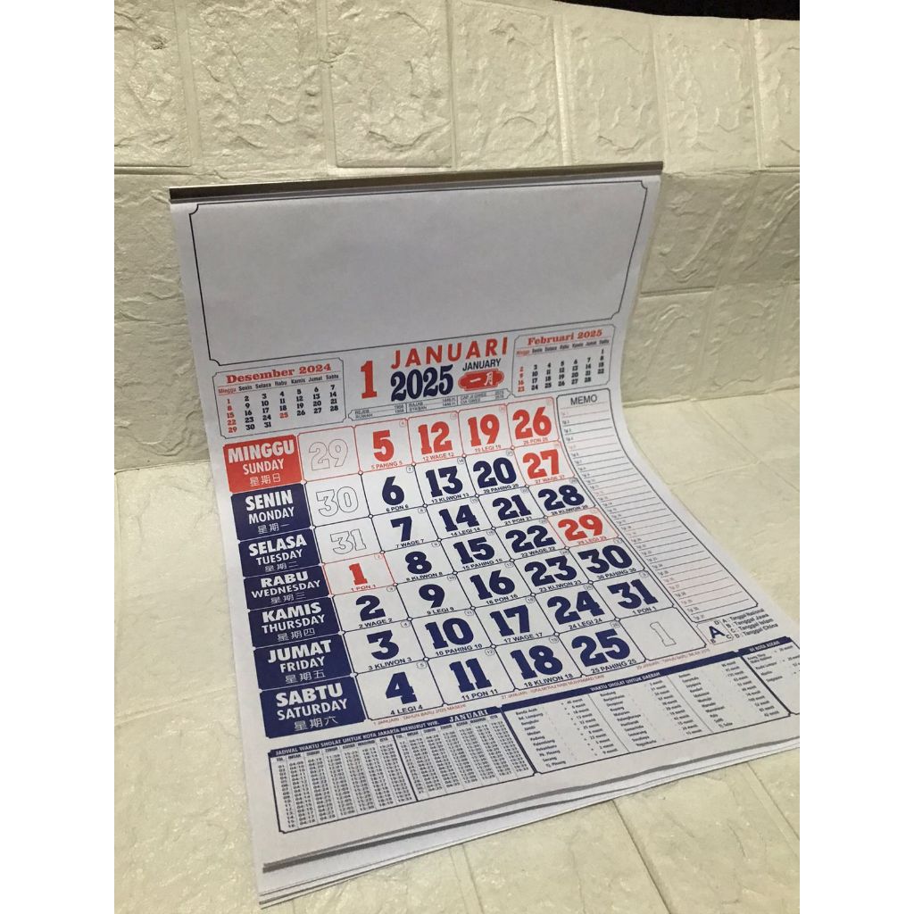 Jual Kalender dinding kecil / kk kecil 2025 th DAN ARAB | Shopee Indonesia