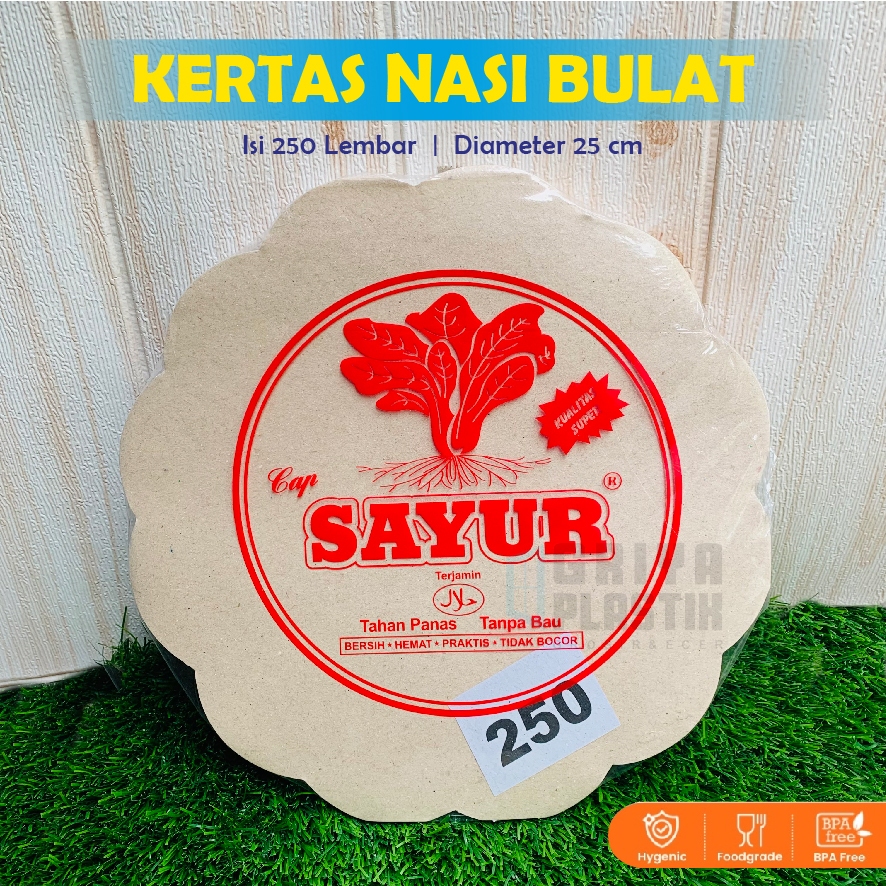 Jual Kertas Nasi Bulat | Kertas nasi ingke | kertas nasi merk sayur ...