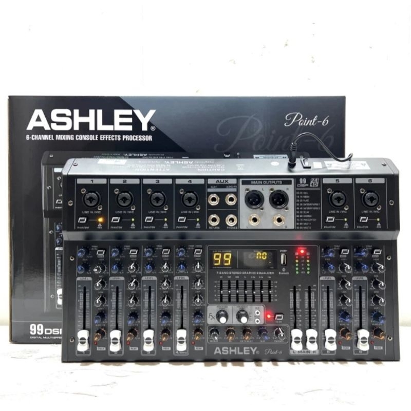 Jual Mixer Ashley Point 6 Original 6 Channel Bluetooth - PC Soundcard | Shopee Indonesia