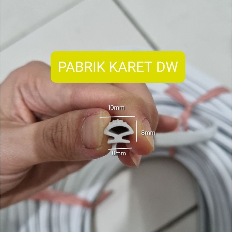 Jual Lis karet skoneng bulat 107 bumper kusen aluminum seal stopper ...