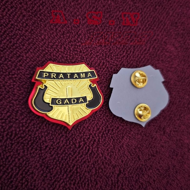 Jual Pin Gada Pratama Akrilik Mirror Satpam Security Bahan Logam Cor ...
