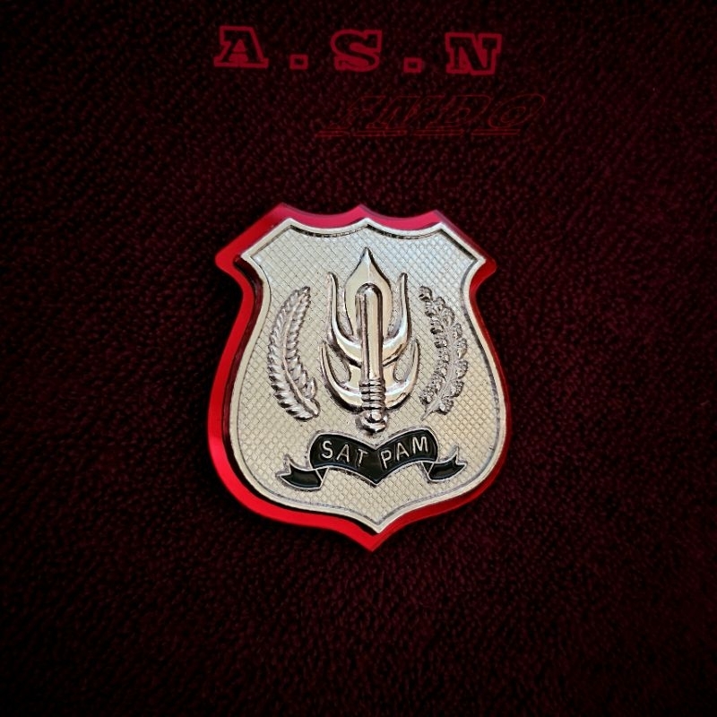 Jual Pin Kewenangan Satpam Security Akrilik Mirror Bahan Logam Cor ...