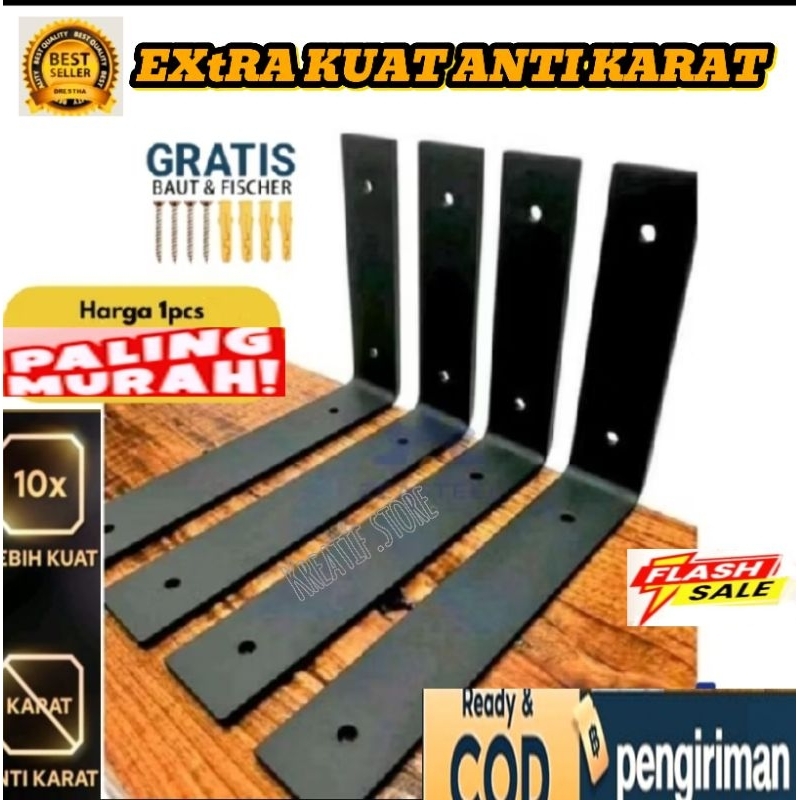 Jual Plat Besi Siku Rak Dinding Rak TempelDindingTerlaris | Shopee ...