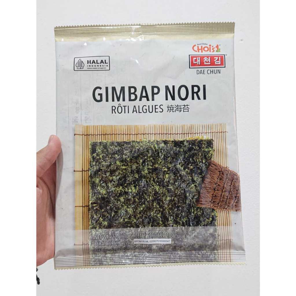Jual GIMBAP NORI DAECHUN 10 LEMBAR | RUMPUT LAUT PANGGANG KOREA ...