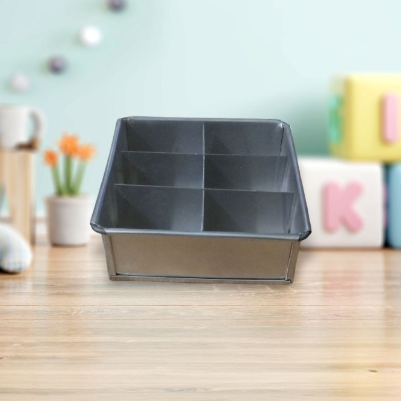 Jual Loyang Bolu Kecil Kotak Ukuran 10x10x4 cm | Shopee Indonesia