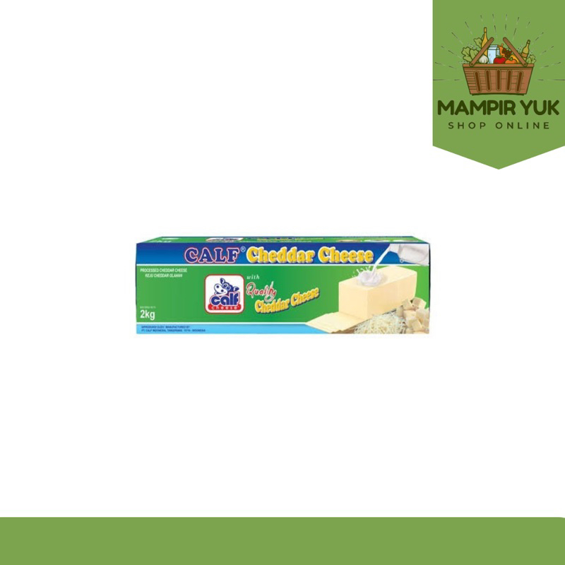 Jual Calf keju cheddar chesse blok 2kg | mampiryuk | Shopee Indonesia