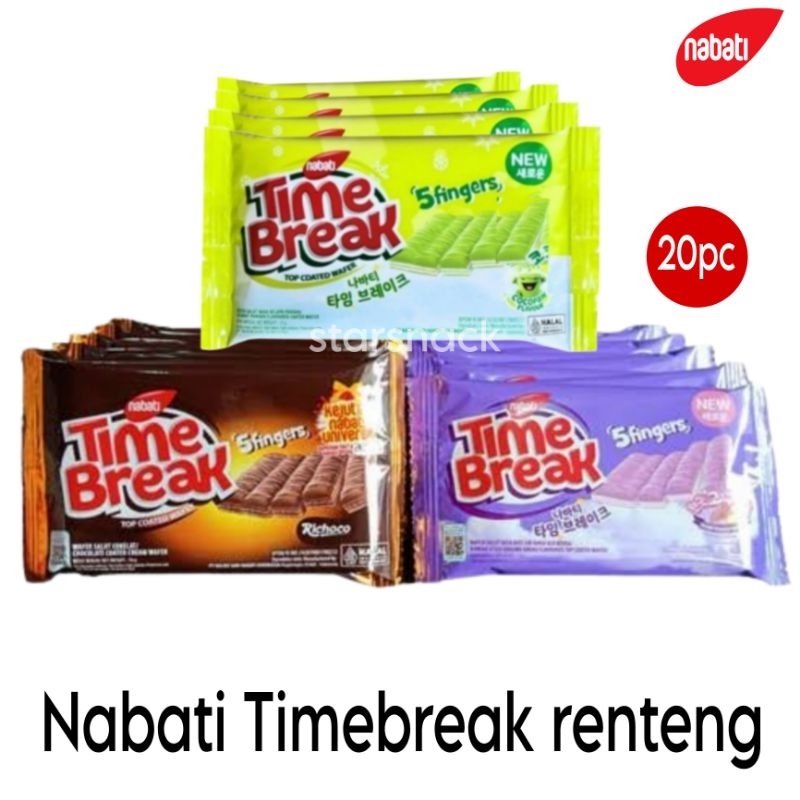 Jual Nabati Time Break Cocopandan Coklat Timebreak Goguma isi 20pc/ pak ...