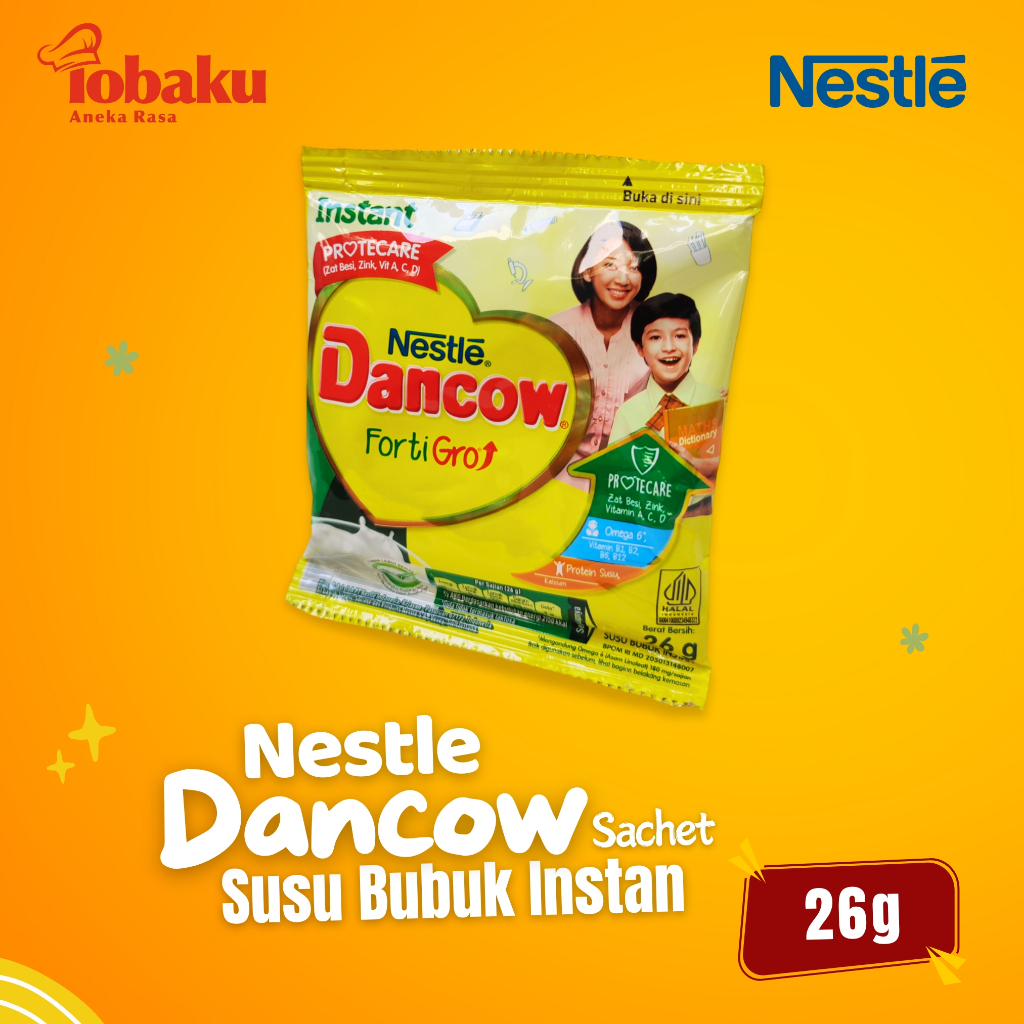 Jual Nestle Dancow FortiGro Susu Bubuk Instan Sachet 26g _ | Shopee ...