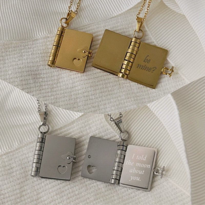 Jual Love Language Necklace | Kalung Gift Wanita Pria Ukiran Grafir ...