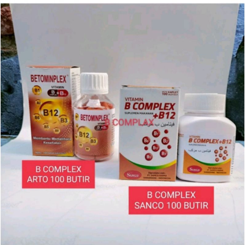 Jual Vitamin B Complex +12 samco botol isi 100 Kaplet. | Shopee Indonesia