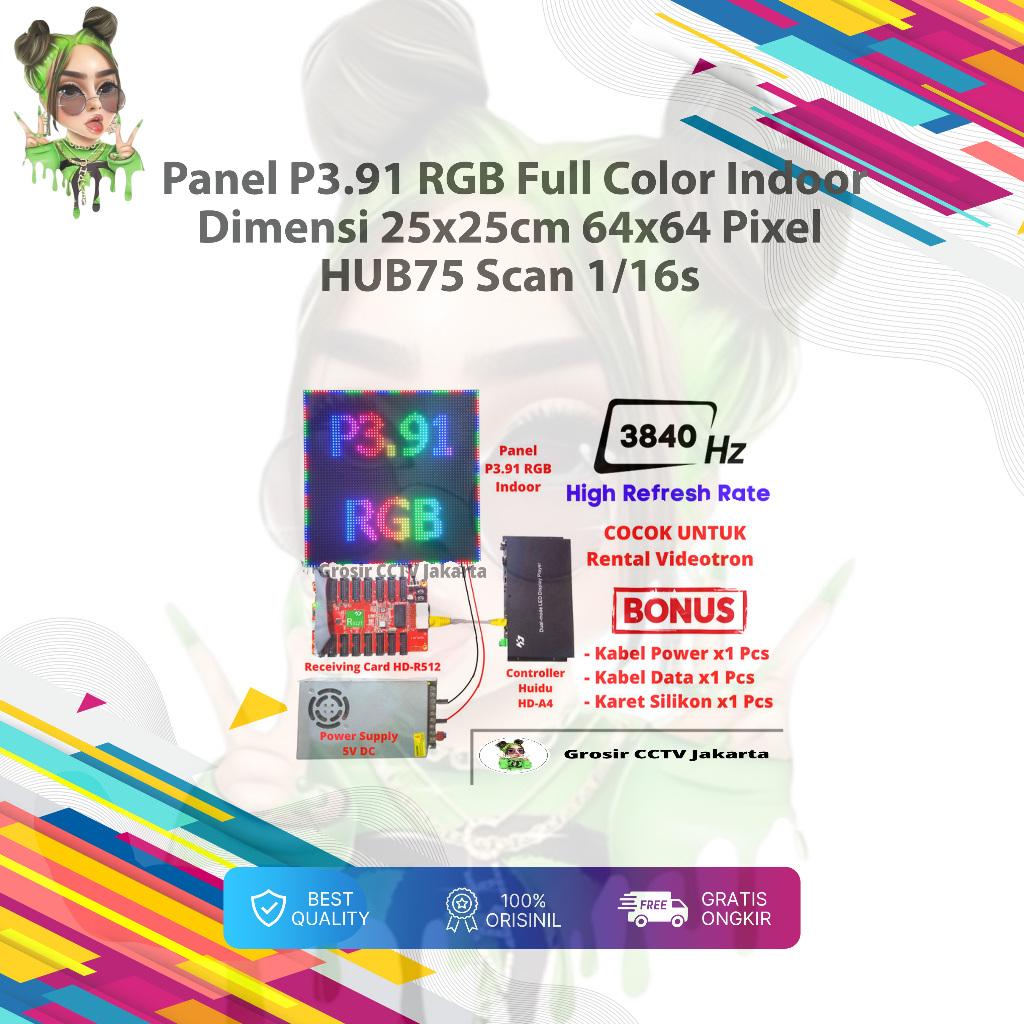 Jual Panel Module Modul Maximus LED P3.91 P3 Videotron SMD RGB Full ...