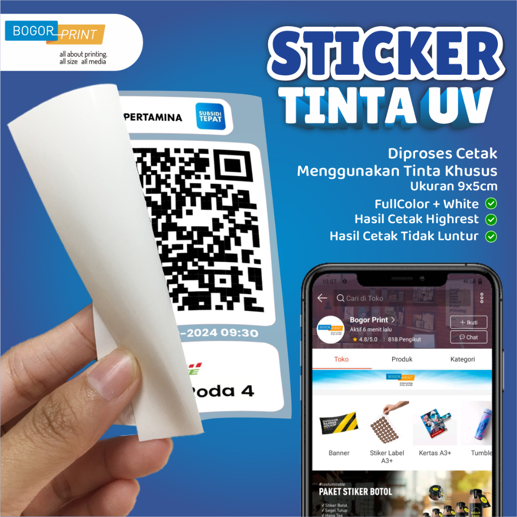 Jual Sticker Tinta UV Barcode Pertamina | Shopee Indonesia
