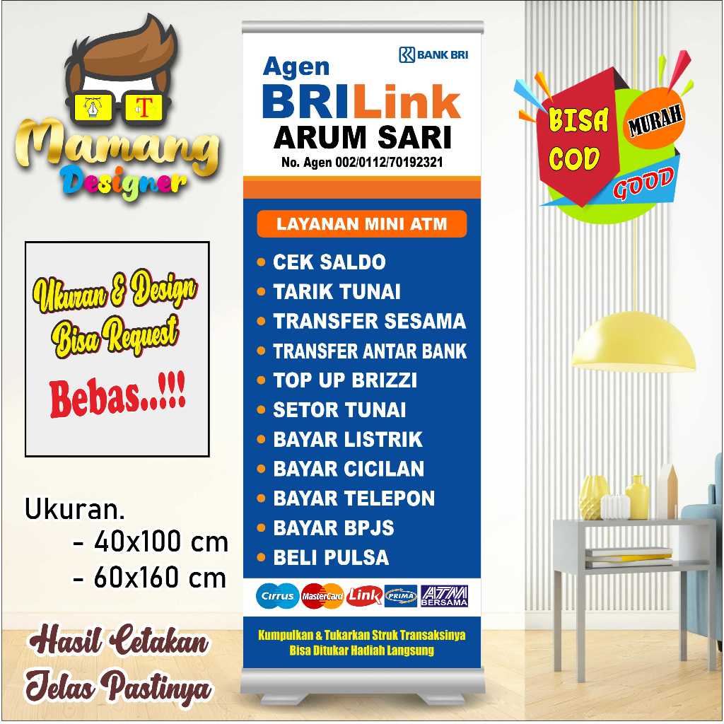 Jual Cetak Spanduk Banner Agen Brilink Design Terbaru Keren bb | Shopee ...