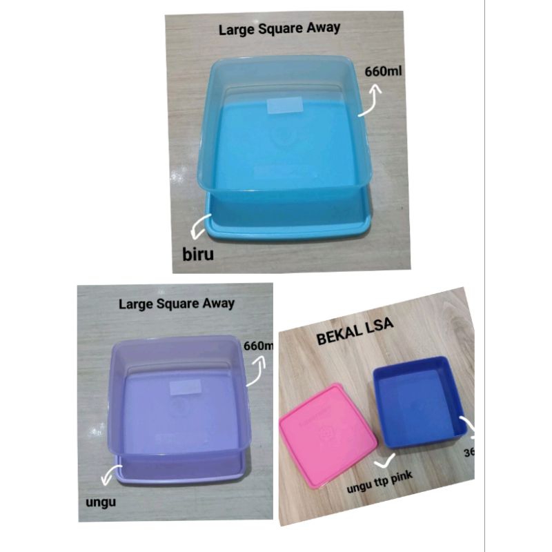 Jual ORIGINAL TUPPERWARE BEKAL KOTAK LSA/KOTAK REGTANGULAR | Shopee ...