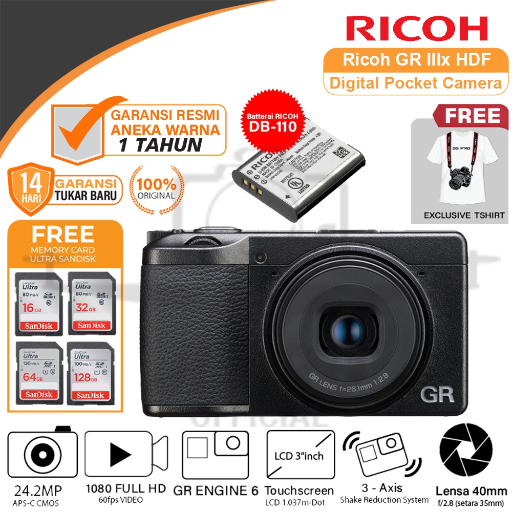 Jual Ricoh GRIIIx HDF Digital Pocket Camera Ricoh GR III x GR IIIx ...