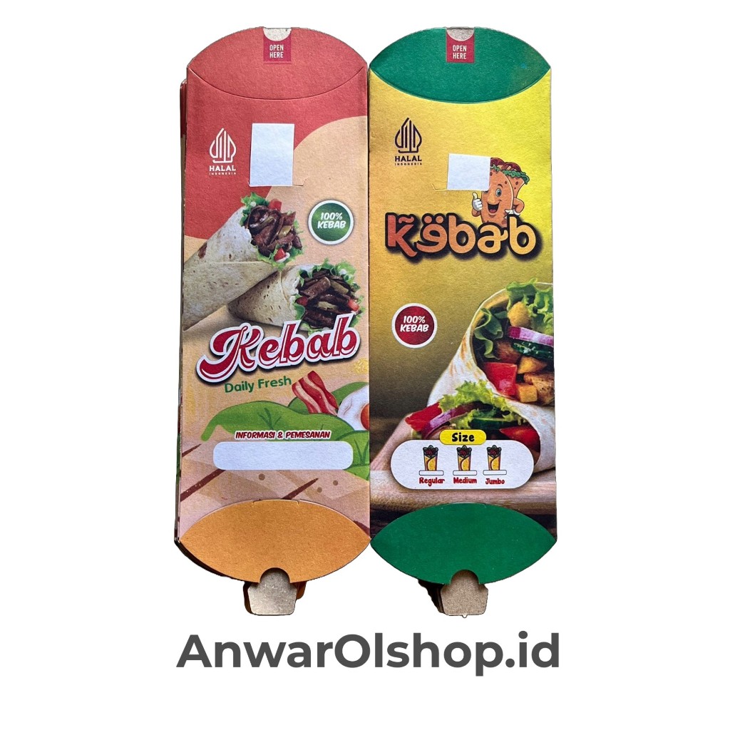 Jual Wadah Kebab Jumbo Ukuran 24x9 cm isi 100 Pcs / Kemasan Kebab / Dus ...