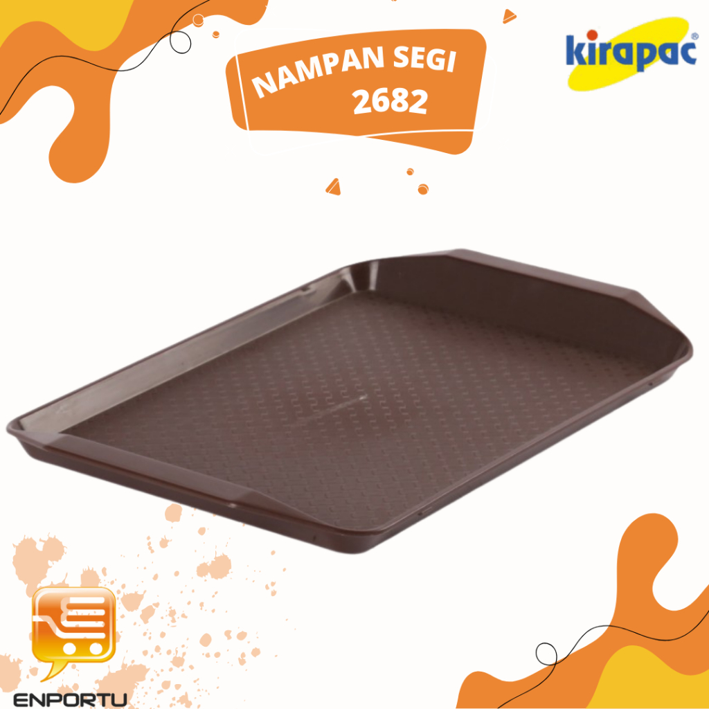 Jual KIRAPAC Nampan plastik 2682/ Foodcourt Tray/ Nampan Segi Kantin ...
