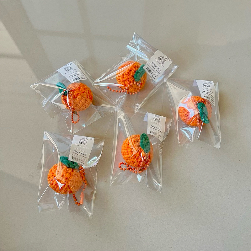 Jual mini orange crochet | keychain buah jeruk | Shopee Indonesia