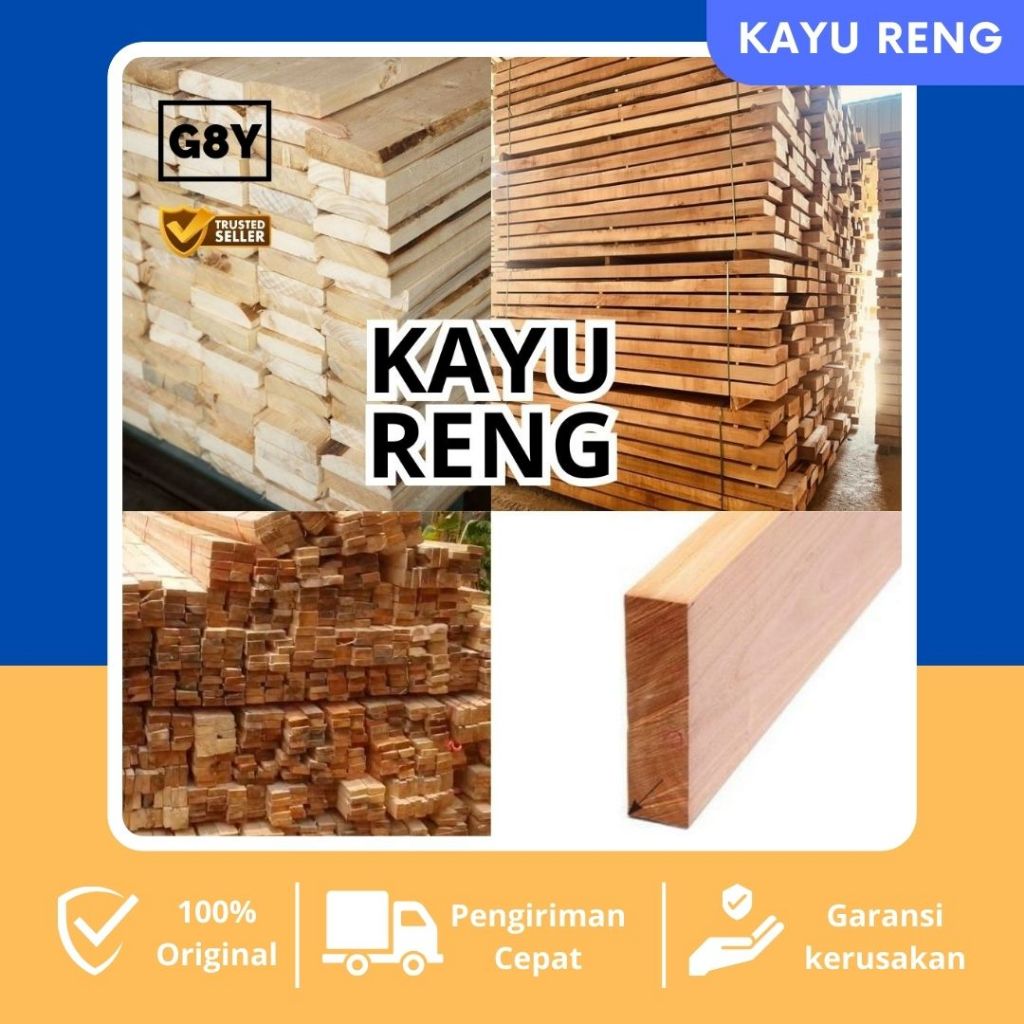 Jual Kayu Reng Lebar 5 cm Tebal 2 cm / Kayu Sengon Merah Panjang 1,5 ...