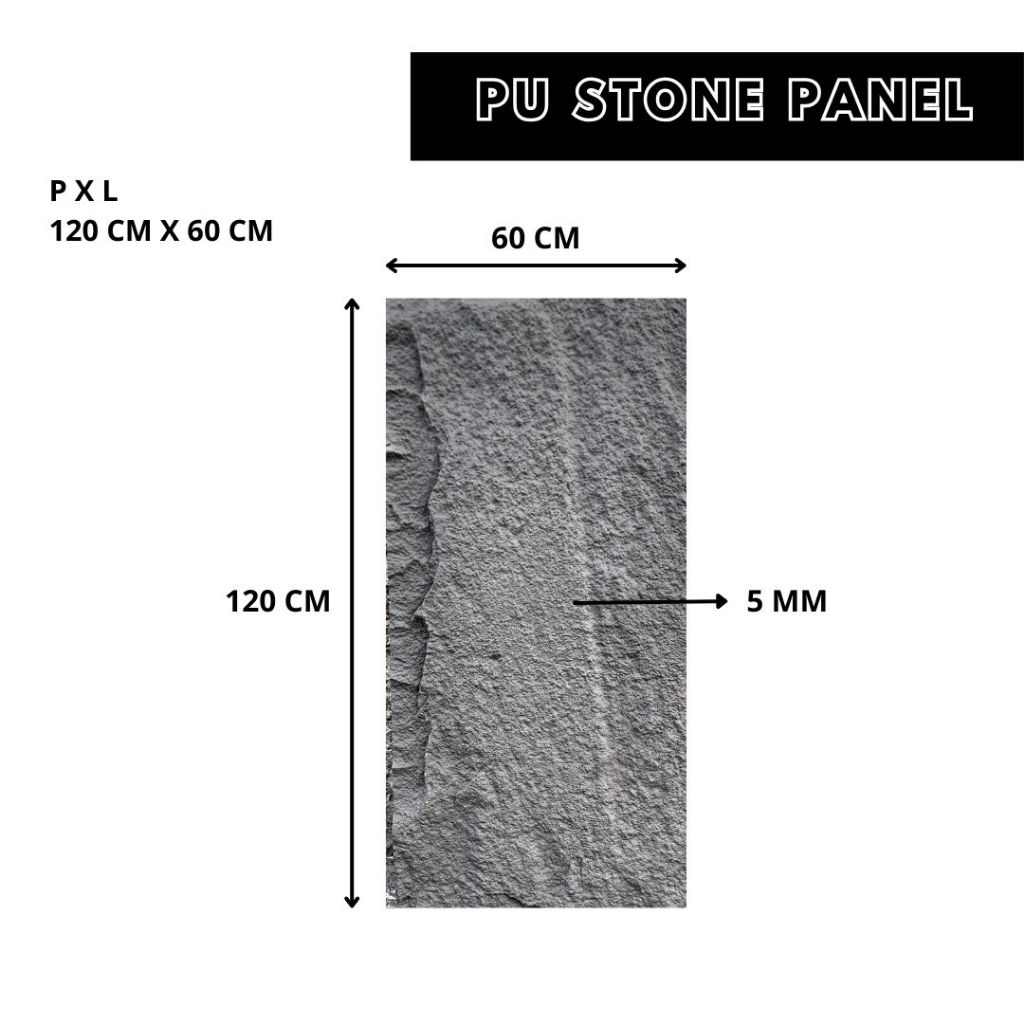 Jual Ay00! PU Stone Panel Batu Alam 3D Dinding Estetik 60x120cm Desain ...