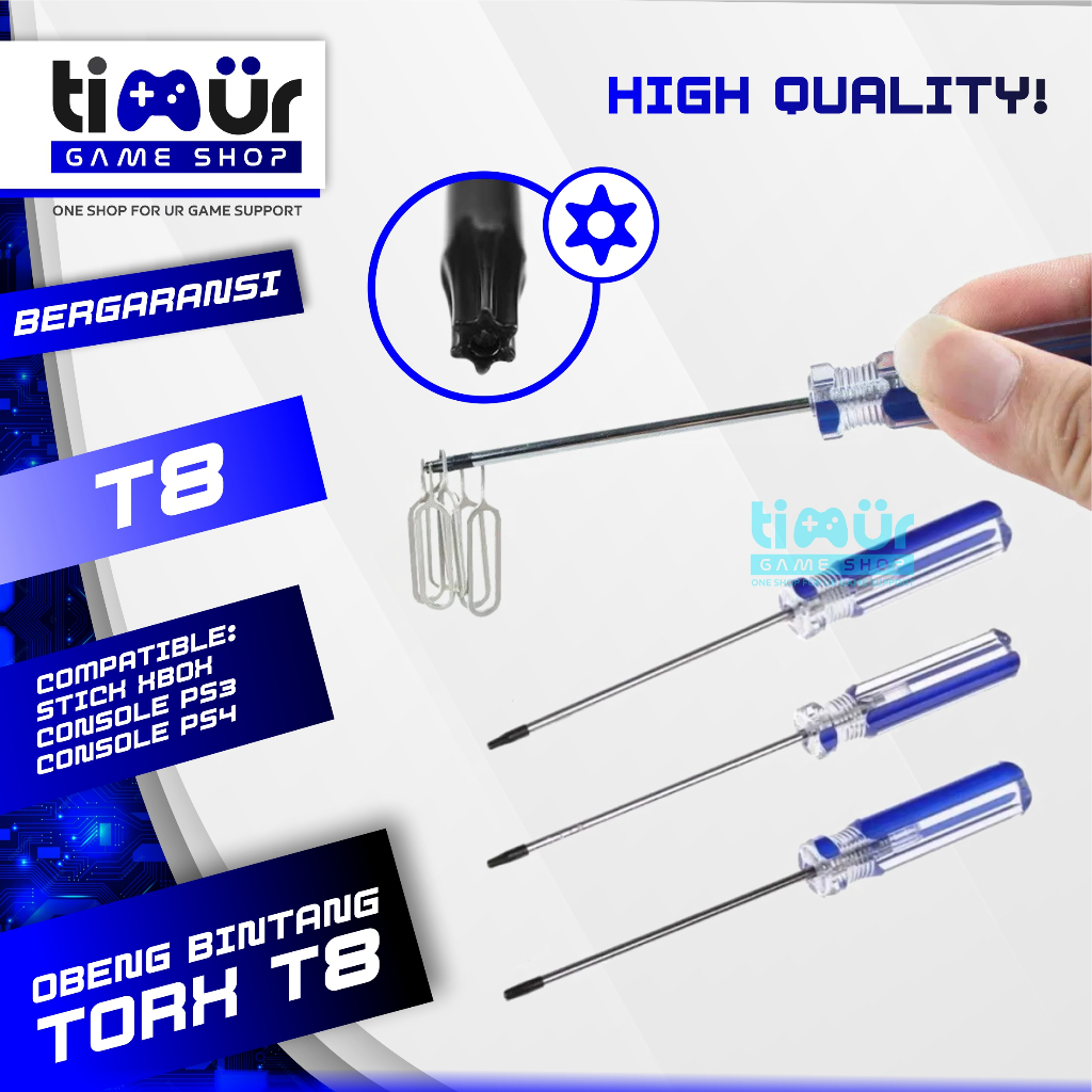 Jual Obeng Bintang Torx T8 T9 T10 Stik Xbox PS3 Slim Super Slim PS4 ...