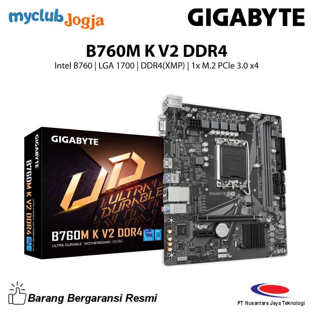 Jual GIGABYTE B760M K V2 DDR4 Motherboard Intel B760 LGA 1700 DDR4 XMP Micro ATX | Shopee Indonesia