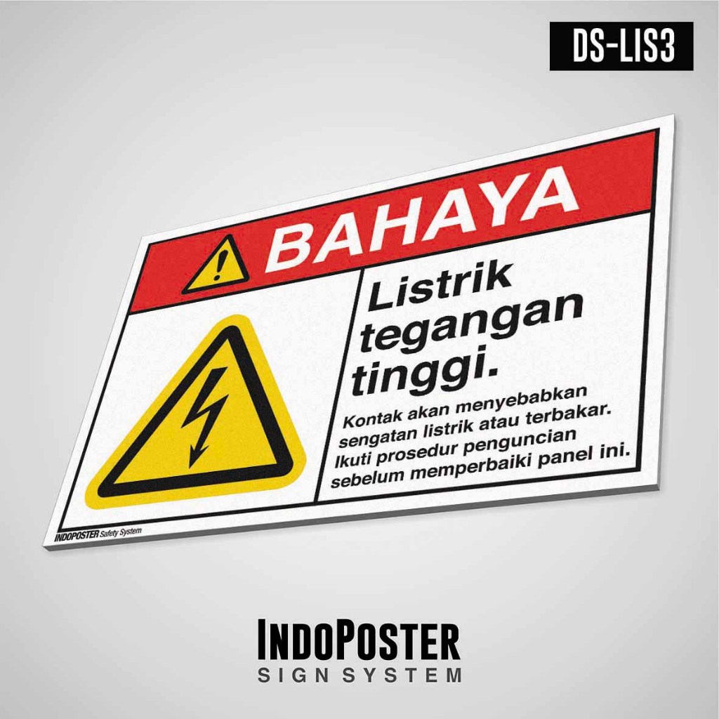 Jual Sign PVC Safety Rambu K3 Keselamatan Kerja Standar ANSI ISO Bahaya ...