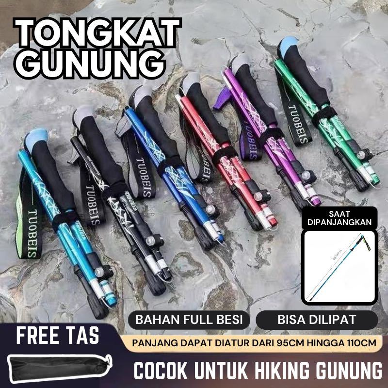 Jual BBAK Tracking Pole Adjustable Full Besi Tongkat Gunung Tracking ...