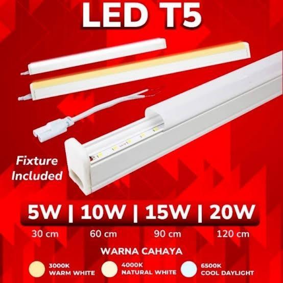 Jual ECOVA - LAMPU TL Neon T5 LED 5W 30 Cm / 10W 60 Cm / 15W 90 Cm / 20W 120 Cm Lampu Tube LED ...