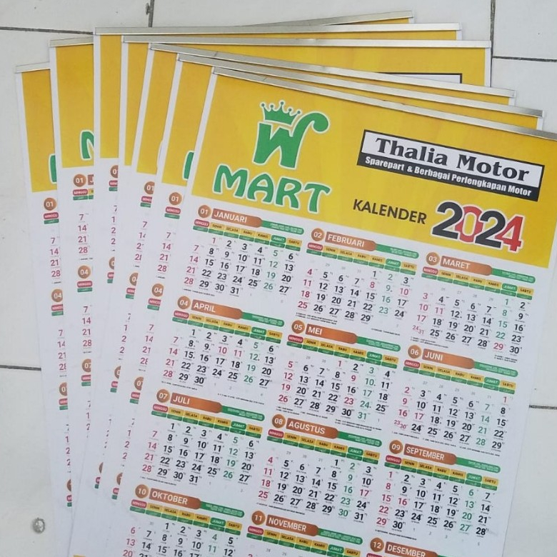 Jual PRE ORDER KALENDER 1 LEMBAR 12 BULAN AP120 GSM UKURAN 46x64 KLEP ...