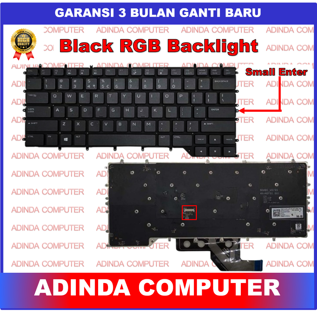 Jual Keyboard Dell Alienware M15 R2 R3 R4 White RGB Backlight Backlite ...