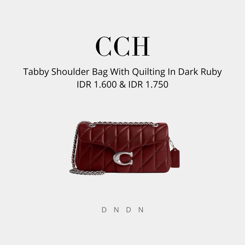 Jual Tabby Shoulder Bag With Quilting In Dark Ruby | Shopee Indonesia