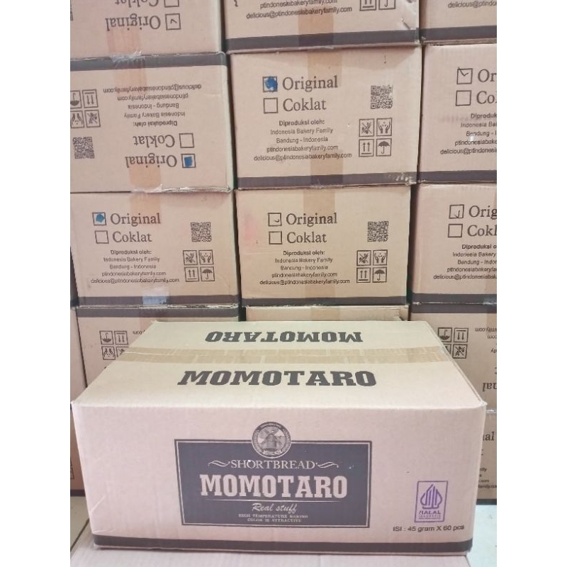 Jual AOKA MOMOTARO COOKIES 1DUS ISI 60pcs Shortbread 45gr Kukis Rasa ...