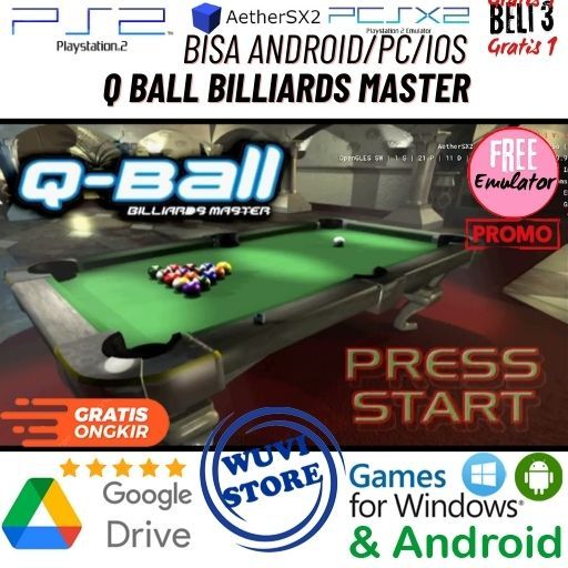 Jual PS 2 Q Ball Billiards Master | Bisa di PC / Android / IOS Plus ...